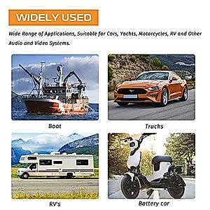 KEDAKEJI 1PACK 0/2/4 Gauge in 4/8 Gauge Out 2 Way Amp Copper Power Distribution Block for Car Audio Splitter