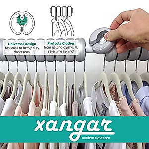 Xangar 60 Pack Hanger Separators, Silver
