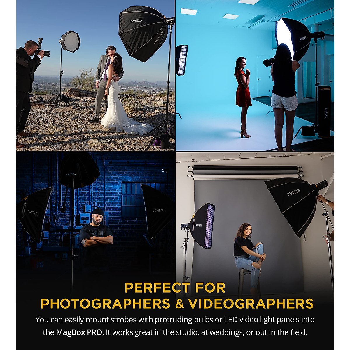 MagMod MagBox PRO 24" Octa Softbox with Integrated Gel Slot and Storage Pocket for Fabric Diffuser | Compatible with Speedlight Flashes and Strobes