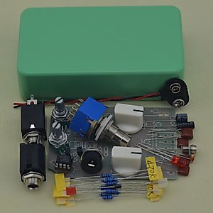 TTONE DIY Electic Guitar Compressor Single Effects Pedal Kit with 1590B Tender Green Case