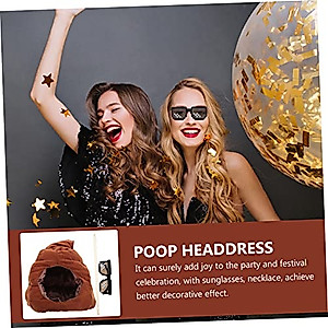 Abaodam 3 Sets Birthday Hat Kids Outfits Kids Tiara Browns Hat Xmas Poop Toys Kids Fruit Cap Christmas Stocking Stuffer Costume Accessory Decorative Poop Hat Party Poop Hat Keep Warm Child