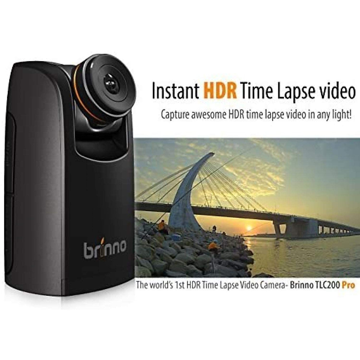 Brinno TLC200 Pro Time Lapse Camera with Waterproof Housing Case Bundle - 42 Day Battery Life - Captures Professional 720P HDR Timelapse Videos - Great for Long-Term Outdoor Projects