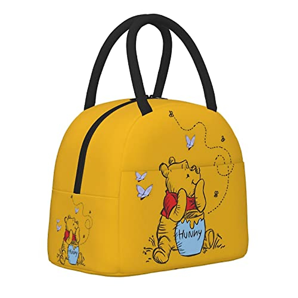 koiidisa Cute Cartoon Bear Lunch Box Large Capacity Insulated Lunch Bag for Women Picnic Lunch Bags
