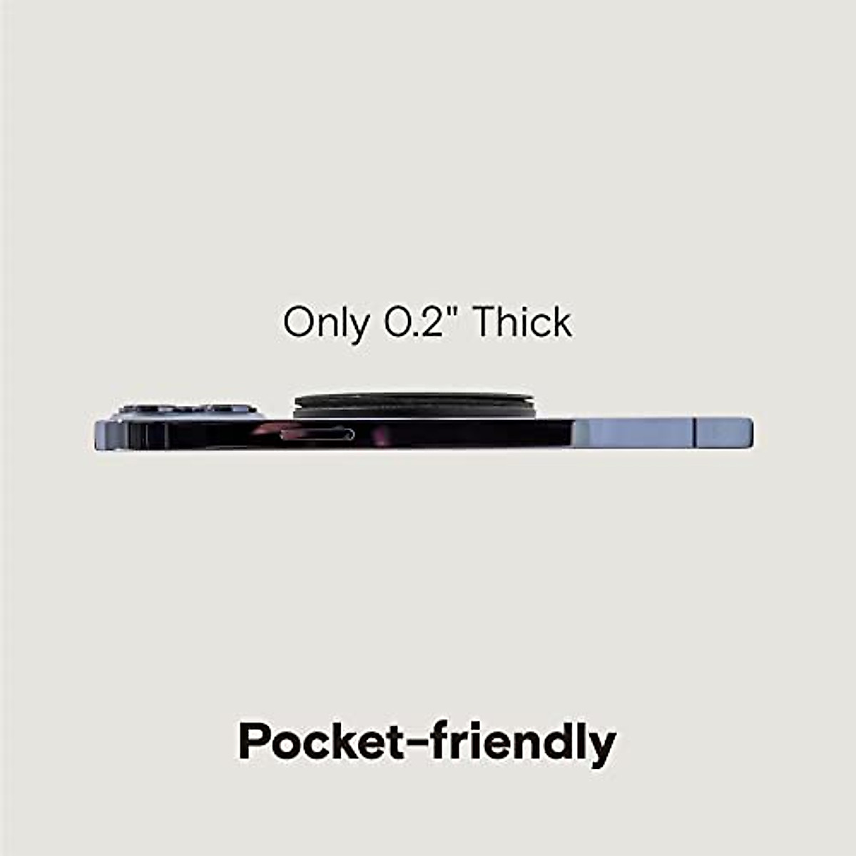 MOFT Universally Compatible Magnetic Phone Grip Stand, 360° Rotation Adjustable Angles, Pocket-Friendly for Andriod, iPhone and All Smartphones