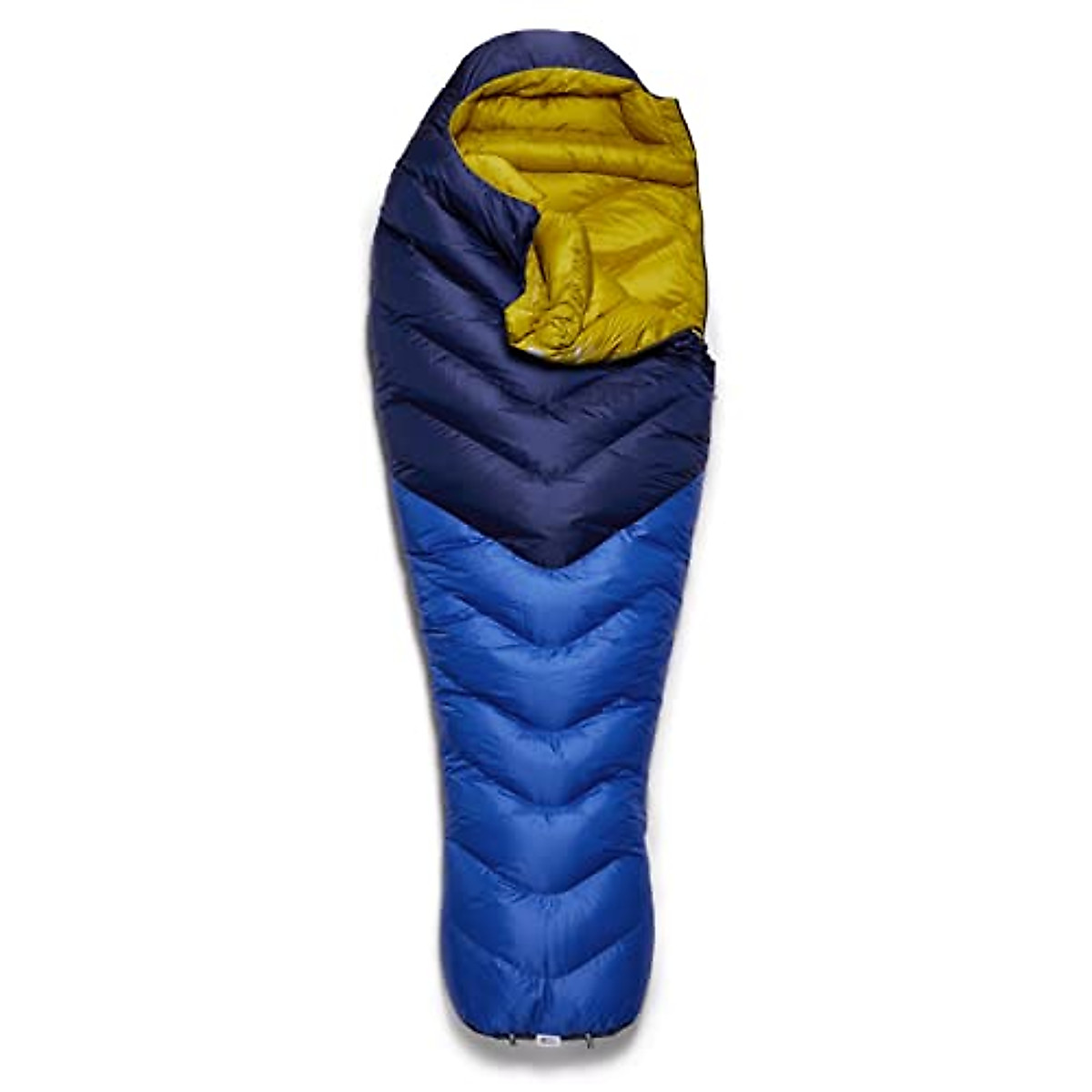 Rab Neutrino 600 Down Insulated Lightweight Mummy Sleeping Bag for Climbing and Mountaineering - Nightfall Blue - 10 Degree, Long, Left Zip