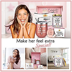 Jumway Birthday Gifts for Women, Funny Friend Gifts for Women Friendship, Happy Birthday Gifts Basket for BFF Bestie Best Friends Female Her Sisters Unique