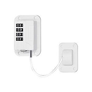 Fridge Lock, Refrigerator Combination Lock, Child Proof Baby Safety Locks, Multi Purpose Cabinet Lock Password Lock File Cabinet Lock, No Keys Needed(White)