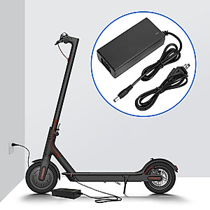 Electric Bike Charger, 42V 2A Electric Bike Lithium Battery Charger Electric Scooter Charger Ebike Charger Replacement Power Adapter for 36V Lithium Battery 5.5mm Port Male Plug Inline Connector