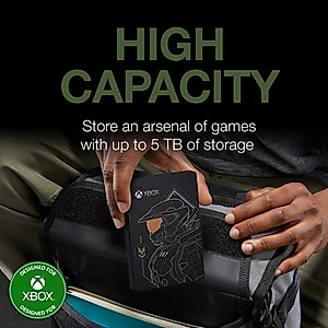 Seagate Game Drive for Xbox LE 2TB External Hard Drive Portable HDD - USB 3.2 Gen 1 Designed for Xbox One, Xbox Series X and S (STEA2000431), SE - Halo Master Chief