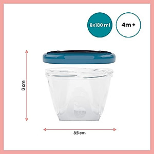 Babymoov Leak Proof Storage Bowls | BPA Free Containers With Lids, Ideal to Store Baby Food or Snacks for Toddlers (PICK YOUR SET SIZE)