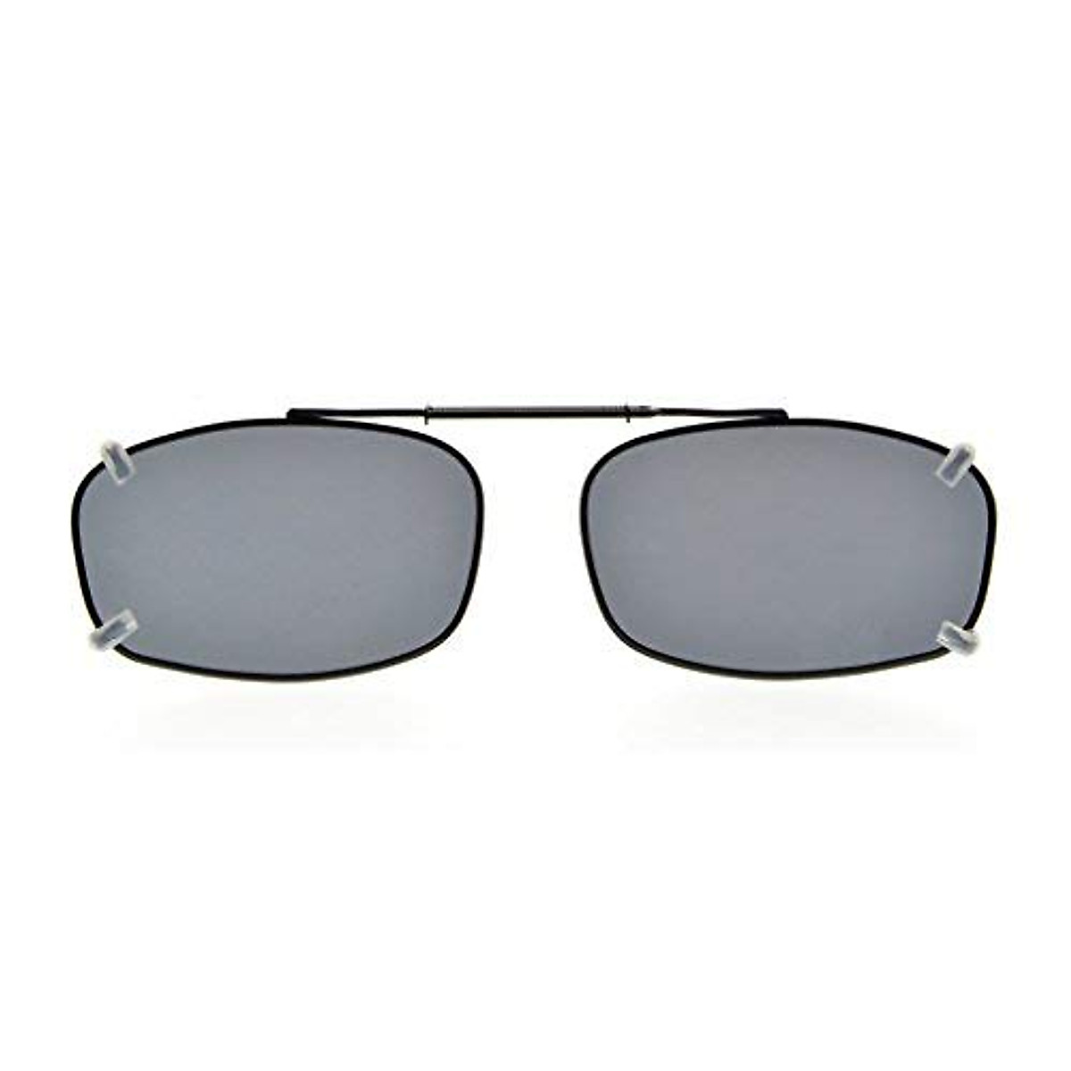 Eyekepper Metal Frame Rim Polarized Lens Clip On Sunglasses 54 * 34MM Grey Lens