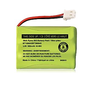 iMah BT188645/BT288645 3.6V 900mAh Ni-MH Battery Pack, Also Compatible with VTech BT207695 VM312 VM3251 VM3252 VM3261 Digital Video Baby Monitor