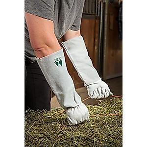 Leather Gardening Gloves by Fir Tree. Premium Goatskin Gloves With Cowhide Suede Gauntlet Sleeves. Perfect Rose Garden Gloves. Men's and Women's Sizes. M-8 (See Size Chart Photo)