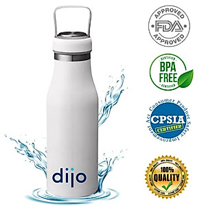 DIJO Insulated Water Bottle (White)