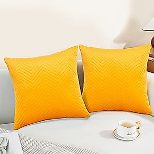 Gloppie Throw Pillow Covers Couch Pillows Cover 18x18 Bedroom Pillow Case Decorative Pillow Case Cushion Covers for Sofa Bed Office Living Room Modern Room Decor Yellow