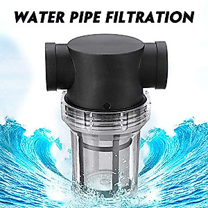 Denpetec 1Pcs Garden Pond 1 inch Inline Mesh Strainer Water Pump Filter Irrigation High Flow Pipeline Filter Garden Interface Strainer(Size:40 mesh)
