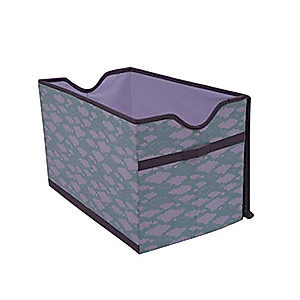 Bacati Clouds in The City Storage Toy Chest, Mint/Grey