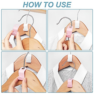 100 PCS Space Saving Hanger - 2025 New Clothes Hanger Connector Hooks, Stacking Hanger Hooks Space Saver, Premium College Dorm Room Essentials, Plastic Closet Organizers and Storage (White)