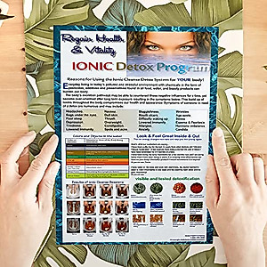 Ion Detox Ionic Foot Bath Spa Chi Cleanse Promotional Poster. 11 X 17 Laminated. Increase your Detox Foot Spa Sessions and Increase Income. Colorful Promotional Poster for Detox Foot Spa