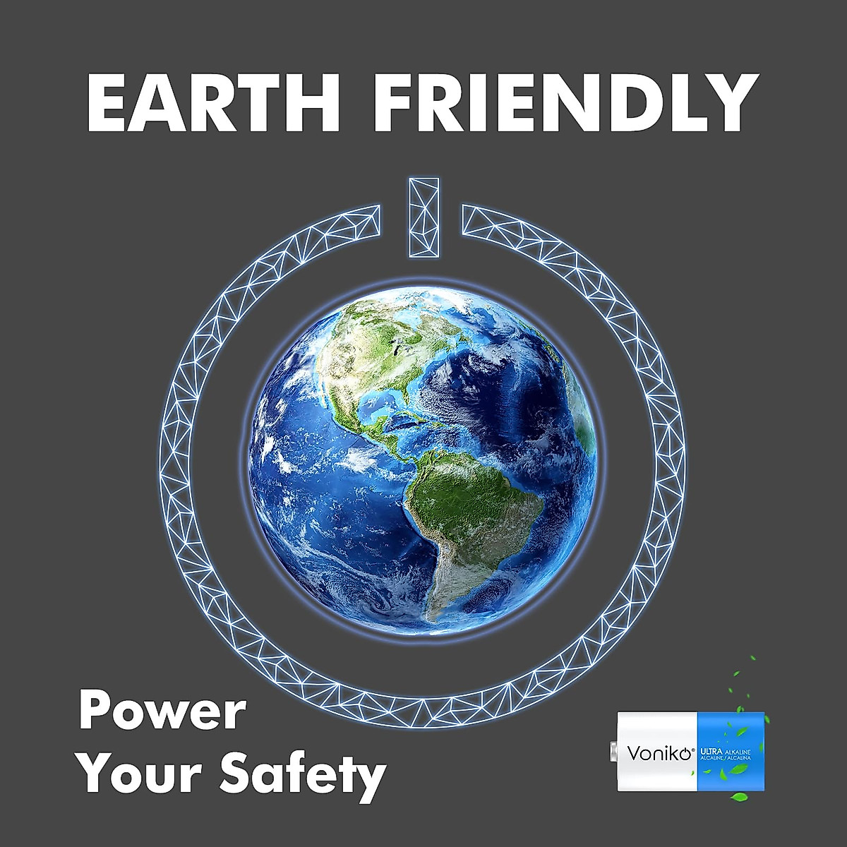 Voniko Ultra Alkaline C Batteries, C Size LR14 Batteries 8 Pack – 10-Year Shelf Life and 6-9 Times The Power as Carbon Batteries, C Cell 1.5 Volt Battery