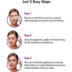 TOPLASH Eyelash Growth Serum - Innovative Eyelash and Eyebrow Growth Serum for Longer, Thicker, Fuller Brows & Lash Boost - Natural, Cruelty-Free & Hypoallergenic - 0.10 fl.oz.