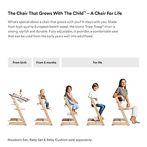 Stokke Tripp Trapp Classic Cushion, Nordic Blue - Pair with Tripp Trapp Chair & High Chair for Support and Comfort - Machine Washable - Fits All Tripp Trapp Chairs