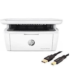 HP Laserjet Pro M29w All-in-One Wireless Laser Printer with Mobile Printing, Print, Copy, scan, Wireless, 19 ppm, 600 x 600 dpi, LCD Display, White, W/MD Cable