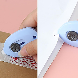 Box Cutters, Box Cutter Retractable, Retractable Box Opener, Package Opener, Easy Slide Retractable Cute Box Cutter for for opening daily express boxes, envelopes, packages and more