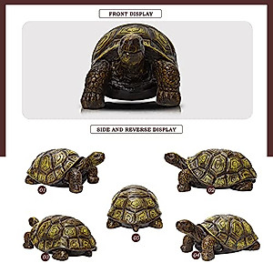 Garden Turtle Statue Outdoor 21.2 Inch Large Tortoise Statue Imitated Stone Turtle Sculpture Decor for Patio Yard Lawn Backyard Decorations