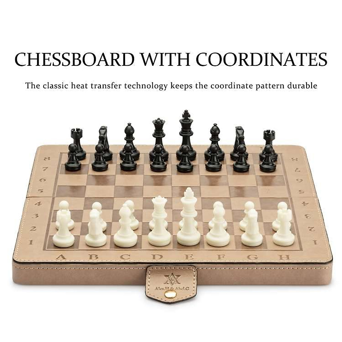 A&A Magnetic Travel Chess Set w/Folding Chess Board, Educational Toys for Kids and Adults - 8"(20cm) * 8"(20cm) Board
