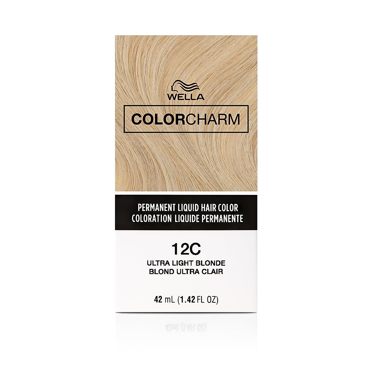 COLORCHARM Permanent Liquid Hair Color for Gray Coverage| 12C Ultra Light Blonde| 1.4 Fl Oz