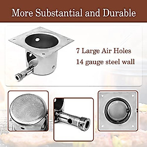 QuliMetal Fire Burn Pot Replacement Parts for Pit Boss and Traeger Pellet Grill Burner, Upgraded FirePot with Screws