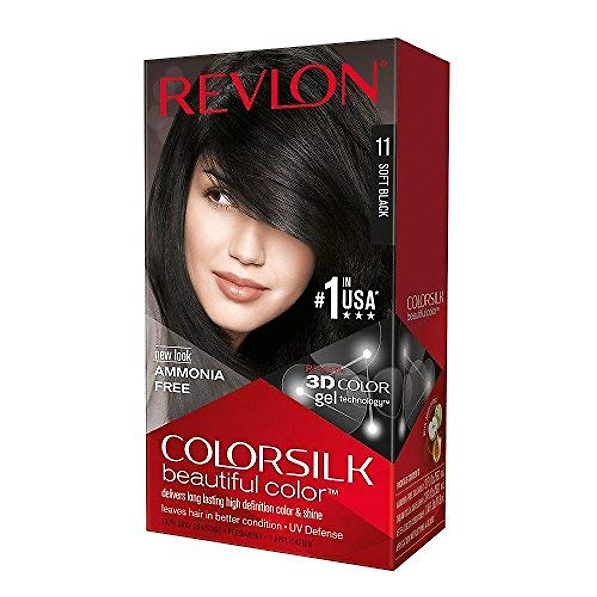 Revlon ColorSilk Beautiful Color, Soft Black [11] 1 ea (Pack of 4)