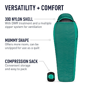 Sea to Summit Traverse Synthetic Sleeping Bag, 15-Degree, Regular