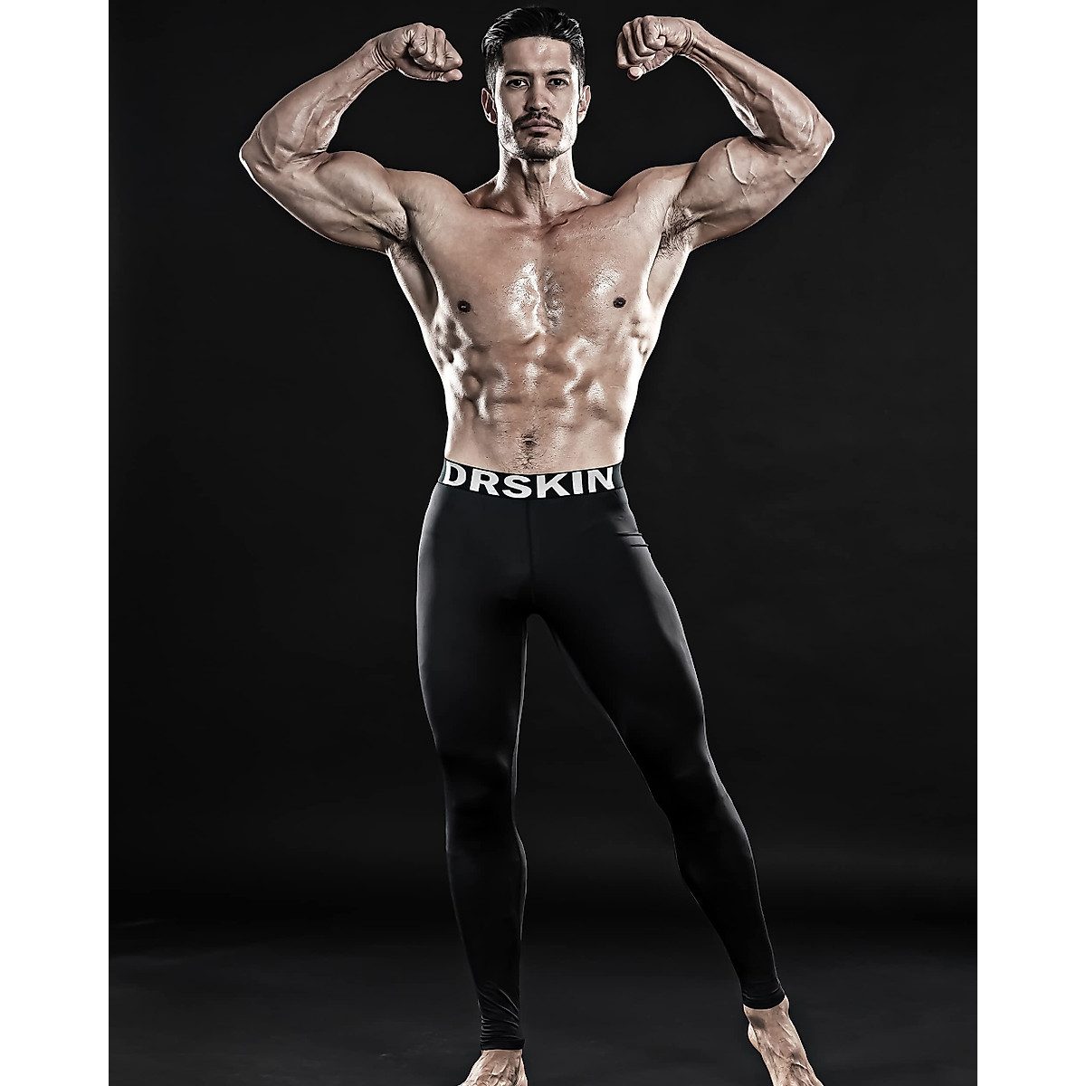 DRSKIN 3 Pack Men’s Compression Pants Tights Leggings Sports Baselayer Running Athletic Workout Active (Classic (B01 2P+MBB02 1P), M)