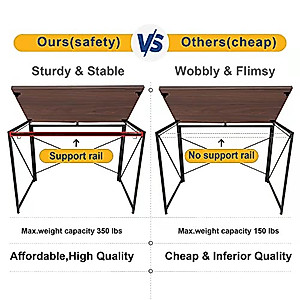 Nova Furniture Group Folding Home Office Computer Desk, Portable multifunction Study Writing Laptop Table For Urban Small Space Apartment, Condo & Dorm, Space Saving, Waterproof desktop, Easy Assemble