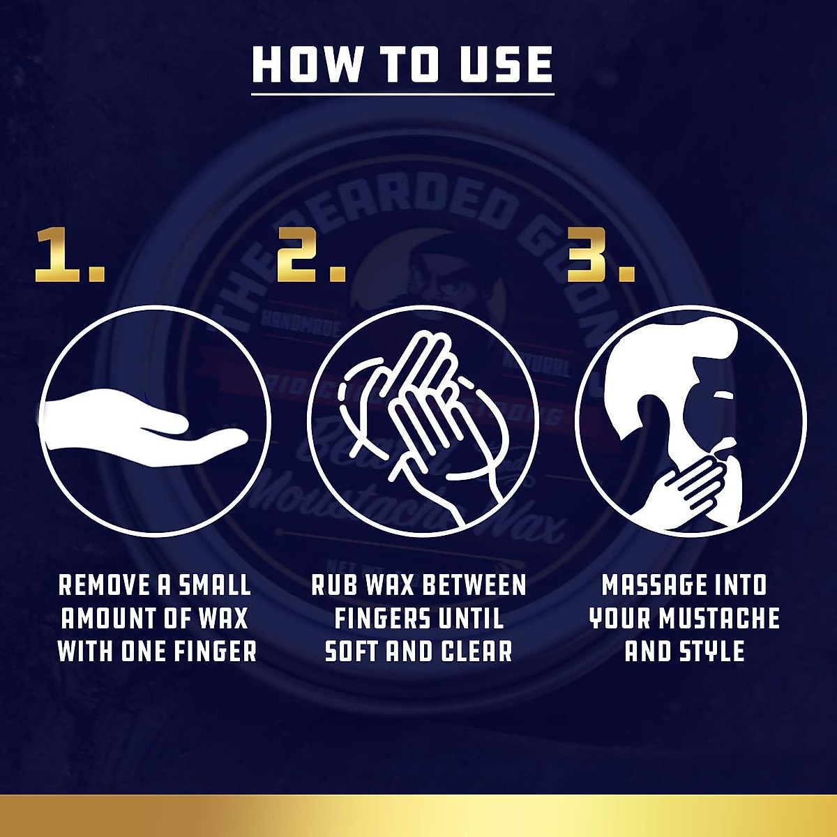 The Bearded Goon Ridiculously Strong Mustache and Beard Wax (2 Tins) - 100% Natural, All-Day Styling Control with Ultra-Strong Hold, 1 oz. each…