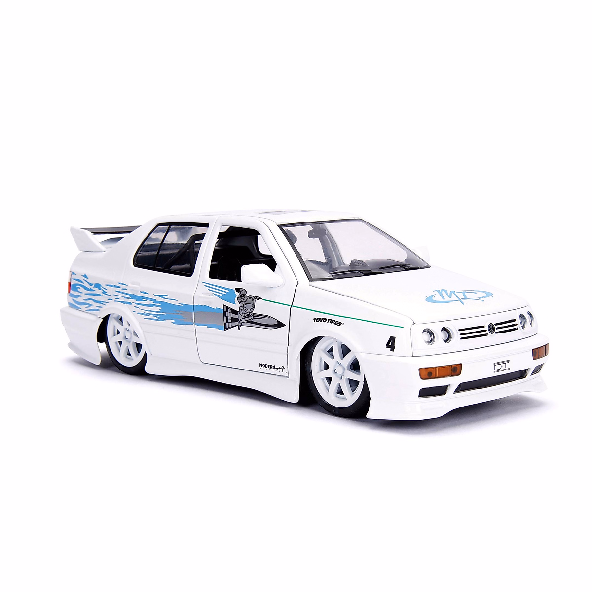 Jada Toys Fast & Furious 1:24 Jesse's Volkswagen Jetta Die-cast Car, Toys for Kids and Adults, White (99591W)
