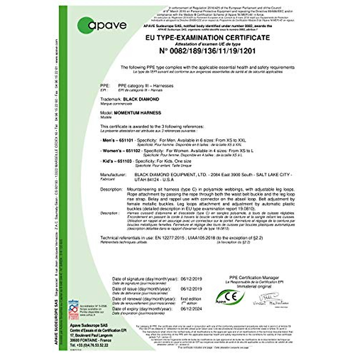 Black Diamond Womens Momentum Rock Climbing Harness, Aqua Verde, Small