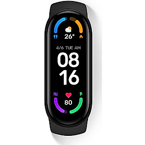 Xiaomi Mi Smart Band 6 40% Larger 1.56'' AMOLED Touch Screen, Sleep Breathing Tracking, 5ATM Water Resistant, 14 Days Battery Life, 30 Sports Mode, Fitness, Steps, Sleep, Heart Rate Monitor