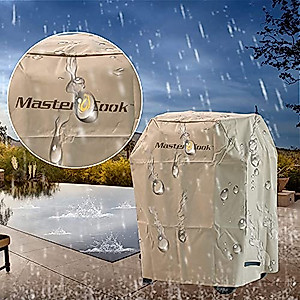 MASTER COOK Gas Grill Rain Cover, Heavy Duty Waterproof and Weather Resistant Oxford Fabric Cover 30.31‘’ L x 21.26‘’ W x 40.55‘’ H