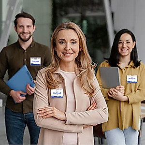 Magnetic Name Badge Holder Set of 100, 4x3 inch Clear Name Tag Holders for Conferences, Events, and Meetings