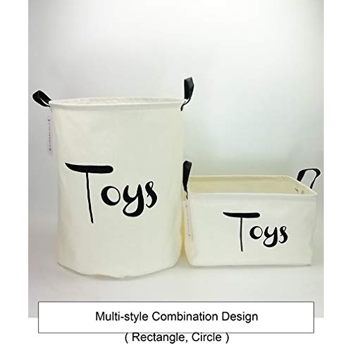 QUEENLALA Large Storage Basket,Laundry Hamper/Bathroom/Home Decor/Collapsible Round Storage Bin,Boys and Girls Hamper/Boxes/Clothing(Toys)