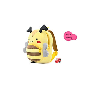 Toddler Backpack Neoprene 3D Animal Backpack Kids Animal Cartoon Casual Bags Water Resistance Kindergarten Preschool Bag (Bee)