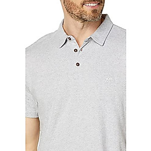 Quiksilver Men's Sunset Cruise Collared Polo Shirt, Light Grey Heather, Medium