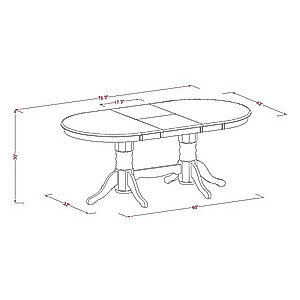 BOWERY HILL Oval Traditional Wood Dining Table in Linen White