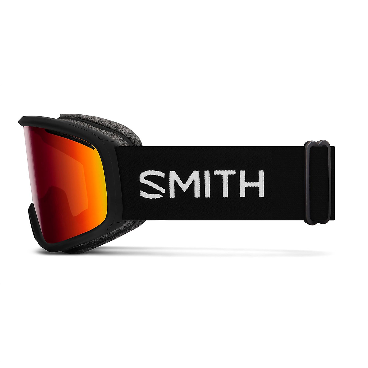 SMITH Vogue Goggles for Women with Carbonic-x Lens – Performance Snowsports Goggles with Replaceable Lens for Skiing & Snowboarding – Black + Red Sol-X Mirror Lens