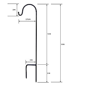 LumaBase Metal Shepherd's Hooks, 18" - Set of 4