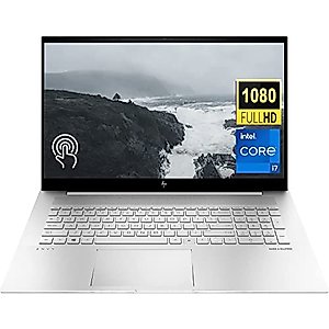 HP Envy 17 Laptop, 17.3" FHD Touchscreen Display, 12th Gen Intel Core i7-1255U, 16GB RAM 1TB SSD, Wi-Fi, Webcam, Backlit Keyboard, Fingerprint Reader, Windows 11 Home, Silver