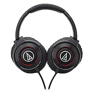 audio-technica Dynamic Closed-type Headphones (black red) SOLID BASS ATH-WS770-BRD